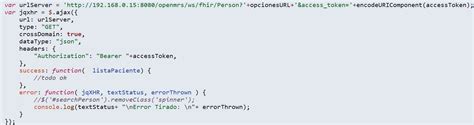 Error Making A Cross Ajax To A Fhir Person Resource Using Oauth Token Access Development