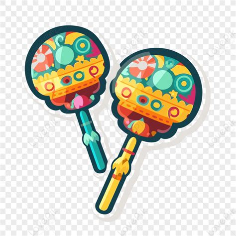 두 개의 화려하고 다채로운 멕시코 캔디 스틱 클립 아트 벡터상표 Png 일러스트 무료 다운로드 Lovepik