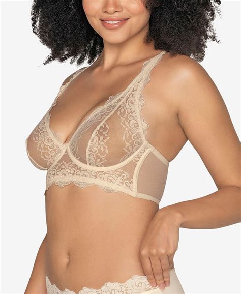 Leonisa Sheer Lace Bustier Bralette Lingerie With Underwire Macys