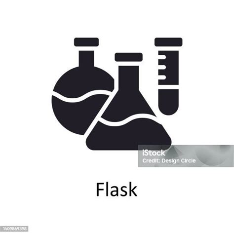 플라스크 벡터 솔리드 아이콘 디자인 일러스트레이션 흰색 배경 Eps 10 파일에 의료 기호 건강 진단에 대한 스톡 벡터 아트 및 기타 이미지 Istock