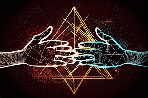 Premium Ai Image Triangles And Particle Style Design Generative Ai