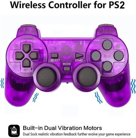 New Arrival Wireless Controller For Ps2 Built In Dual Vibration 2 4g