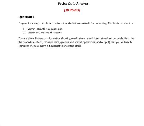Solved Vector Data Analysis Points Question Prepare Chegg
