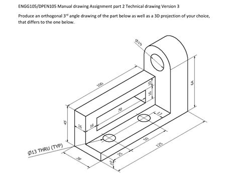 Manual Drawing Assignment Part 2 ﻿technical Drawing
