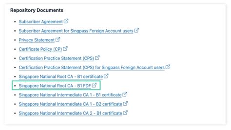 Loading Singpass Root Signing Certificate Sign With Singpass