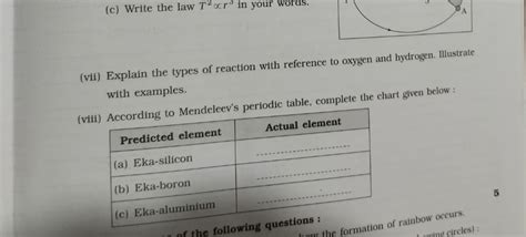 c write the law t2∝r3 in your words vii explain the types of reactio