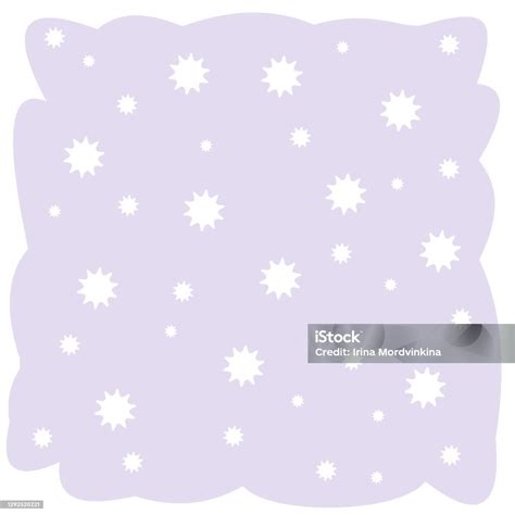 추상적 배경입니다 별표 만화 플랫 스타일 부드러운 둥근 구름 컴포지션은 정사각형 비율입니다 흰색 배경 위에 격리 일러스트 벡터 개념에 대한 스톡 벡터 아트 및 기타 이미지