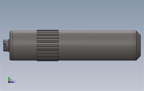 枪消音器 Solidworks 2011 模型图纸免费下载 懒石网