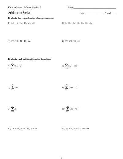 arithmetic series