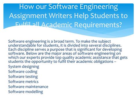 Ppt Software Engineering Assignment Help Powerpoint Presentation