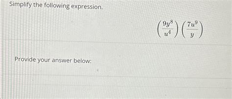 Solved Simplify The Following