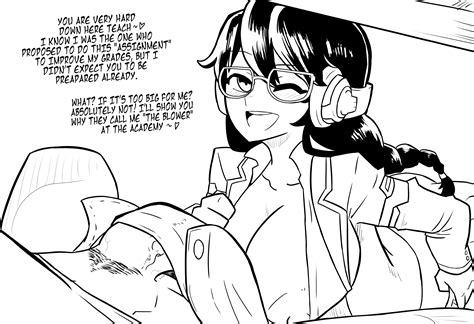 Rule 34 Academy Dva Big Breasts Big Penis Black And White Dva Female Glasses Overwatch Text