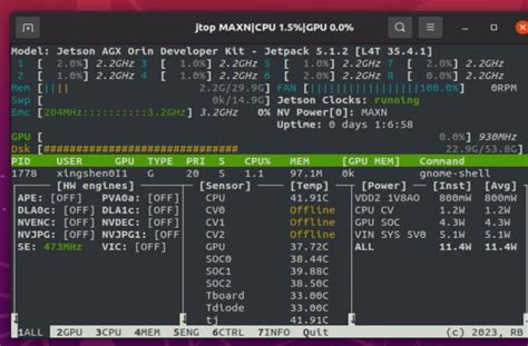 Jetson Agx Orin启动相机和雷达等操作不占用gpu，画面卡顿，只有官方cuda示例运算占用了gpu Jetson 开发者专区
