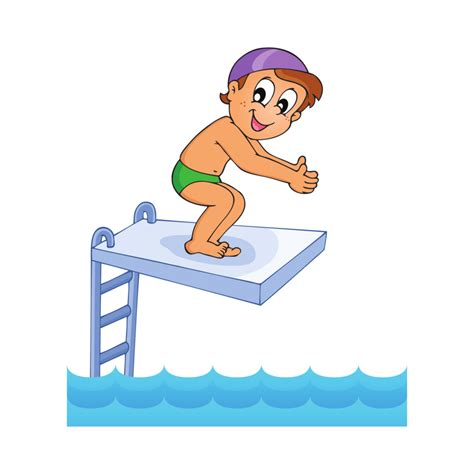 Ai Generado Beb Buzo Vector Imagen Chico Trampol N Nadando Png Transparente Png