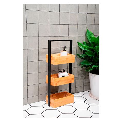 Repisa Baño 3 Niveles Bambúnegro Cotidiana Easy Colombia