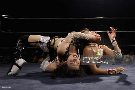 Wrestler Kitty Fights With Syan During The V1 Speed Fest Featuring