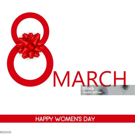 붉은 나비 8 3 월 인사말 카드 서식 파일입니다 국제 여성의 날 배경 또는 책자입니다 행복 한 여자의 하루입니다 벡터 일러스트입니다 3월에 대한 스톡 벡터 아트 및 기타