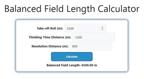 Balanced Field Length Calculator Savvy Calculator