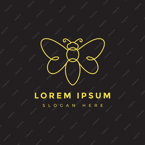 Línea De Abeja Minimalista Insecto Naturaleza Miel De Abeja Moderno