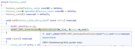c6011 code analysis warnings in base h · issue 616 · microsoft