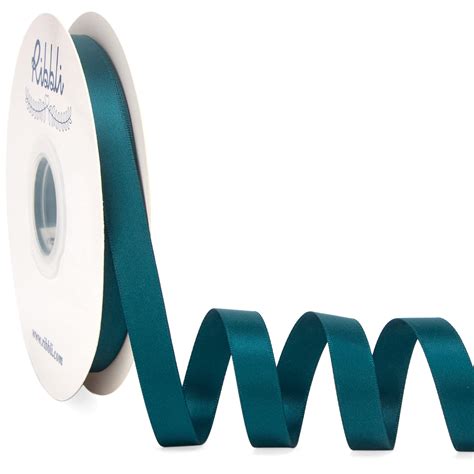 Teal Satin Ribbon Double Faced Satin 12 Inch X
