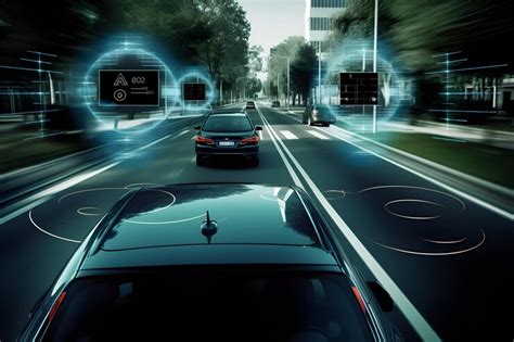 Premium Photo Connected Car Autonomous Vehicle Autonomous Car Vehicletovehicle V2v Communication