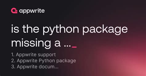 Is The Python Package Missing A Type For Documents Threads Appwrite