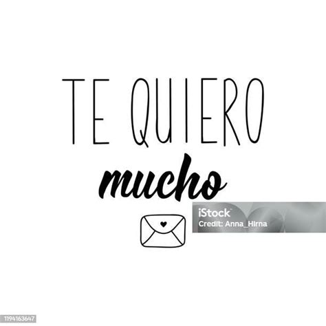스페인어 너무 많이 당신을 사랑해요 글자 잉크 일러스트레이션 현대 브러시 서예 검은색에 대한 스톡 벡터 아트 및 기타 이미지