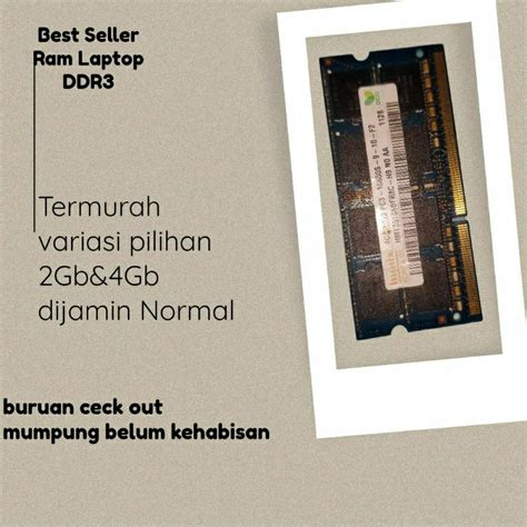 Jual Memory Laptop Ddr3 4gb 2gb Shopee Indonesia