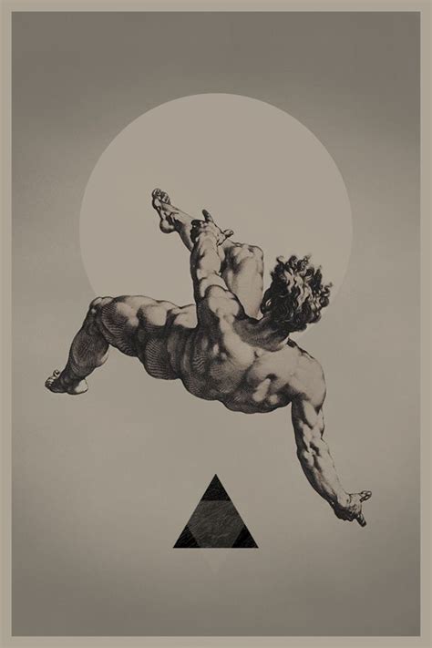 Triangle Falls Minimalist Poster Design Icarus Tattoo Mythology Tattoos