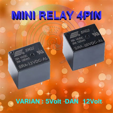 Jual Relay 12v Dan 5v 4pin Sra Vdc Al Songle Shopee Indonesia