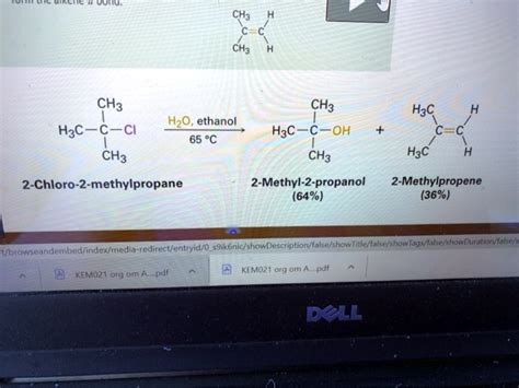 SOLVED: CH3 CH3 H3CC-OH CH3 H3C C H3C H2o ethanol 65 ' CH3 H3CCCl CH3 2-Chloro-2-methylpropane 2 ...