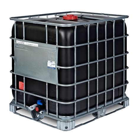 IBC Container 1000l mit neuem Innenbehälter auf Stahlpalette mit UV ...