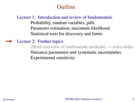Statistical Methods for Particle Physics Lecture 2: further topics - ppt download