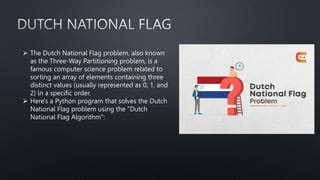 Set Operations In Python Dutch National Flag And Count Say Problem Pptx