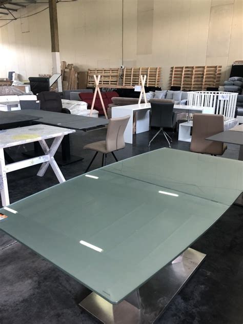 Разтегателна стъклена трапезна маса внос Германия