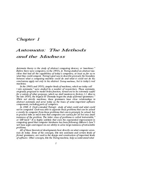 an introduction to automata theory modeling systems with finite states
