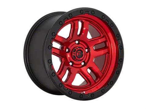 Fuel Wheels Frontier Ammo Candy Red With Black Bead Ring 6 Lug Wheel