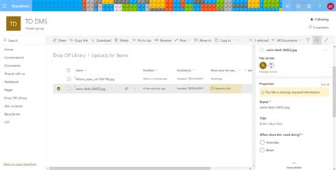 using microsoft flow to update a teams group with sharepoint activity