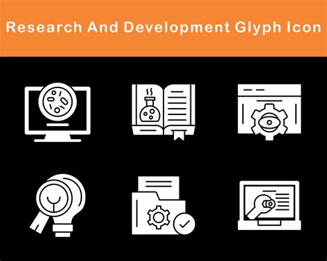 Research And Development Vector Icon Set 20261669 Vector Art At Vecteezy