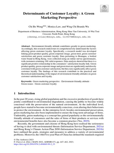 Determinants Of Customer Loyalty A Green Marketing Pdf Cronbachs Alpha Marketing