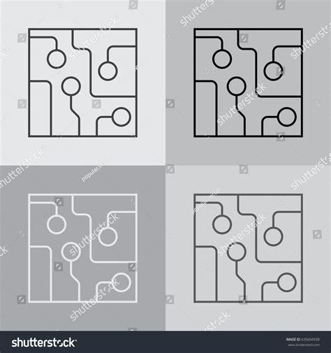 Circuit Board Technology Line Icon Stock Vector Royalty Free Shutterstock