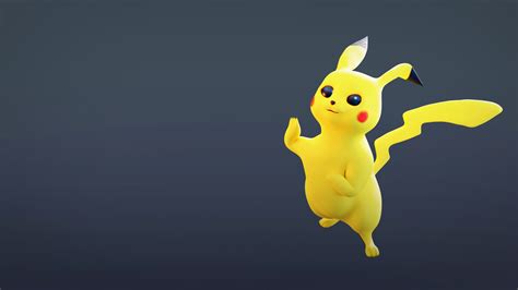 Pikachu Pokemon Rigged 3d Model For Blender Low Poly 3d Model 3d