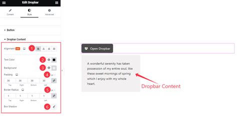 How To Use The Dropbar Widget By Element Pack Pro