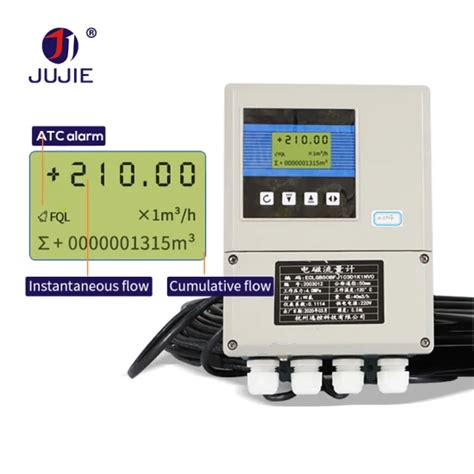 DN DN Electromagnetic Flowmeter Remote Display Wastewater Sewage Acid Flow Meter