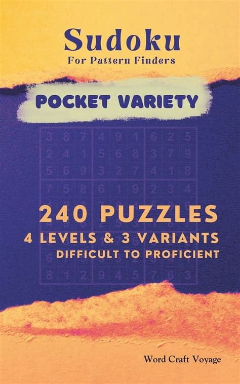 Sudoku For Pattern Finders Pocket Size 4 Difficulty Levels 3 Variants
