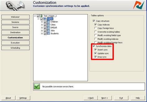 Trigger Database Synchronization