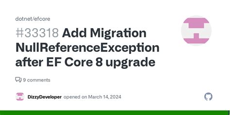 Add Migration Nullreferenceexception After Ef Core Upgrade Issue Dotnet Efcore Github