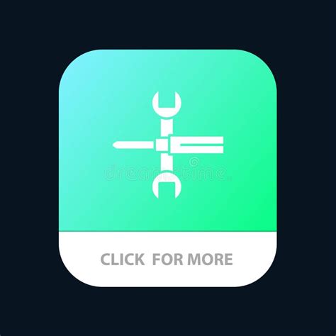 Settings Controls Screwdriver Spanner Tools Wrench Mobile App Button Android And Ios Glyph