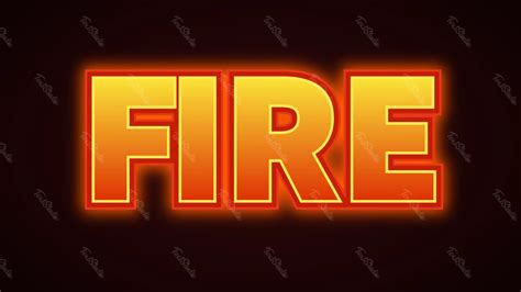Fire Text Effect Free Illustrator Vector File